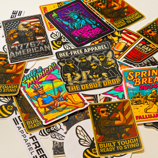 Slap Freedom On Anything (Sticker Packs) – Bee Free Apparel